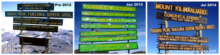 The New "Old" Uhuru Peak Sign: Another Sign Change on the Summit of ...